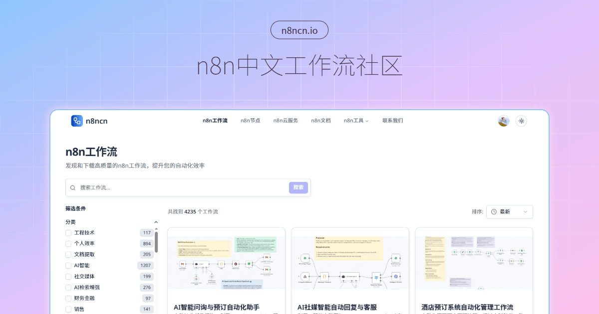 AI智能内容生成与外部数据交互 - n8n中文工作流